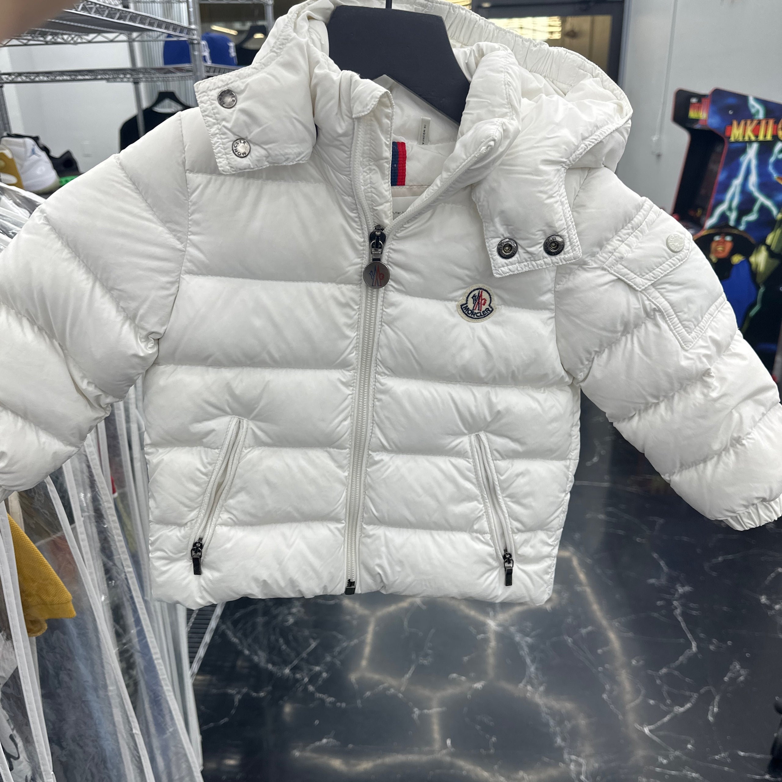 Kids Moncler White Puffer Jacket (12-18M) | Drip Cartel
